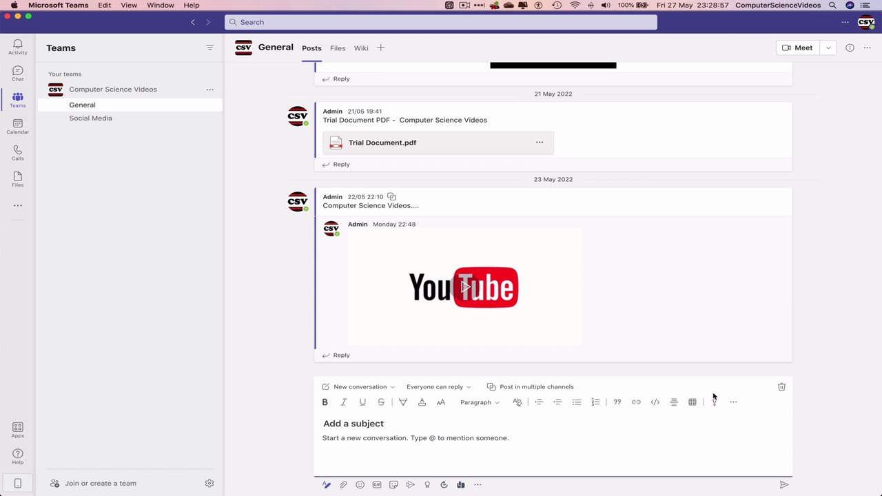 How to INSERT a Table in Your Team Conversation for Microsoft Teams Using a Mac - Basic Tutorial ...