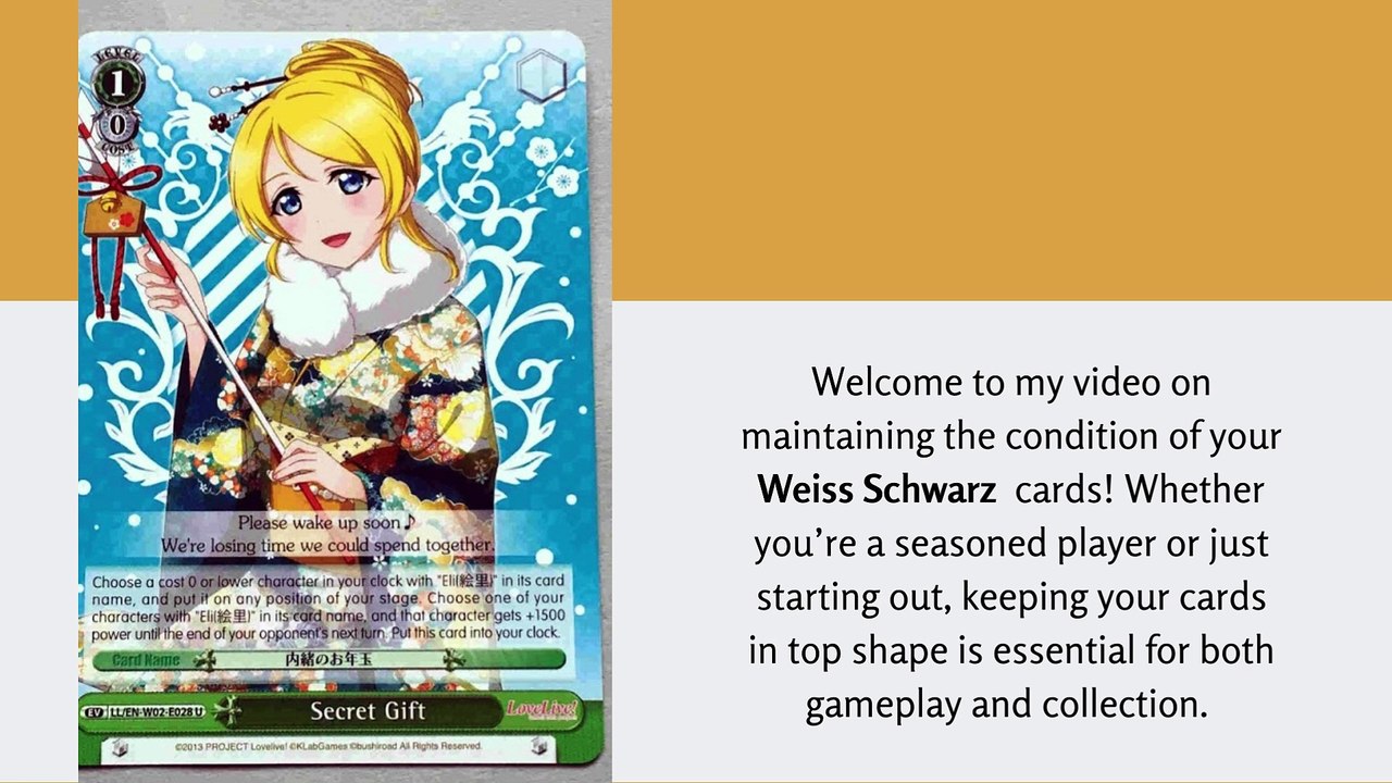 How To Maintain The Condition Of Your Weiss Schwarz Cards? - video ...