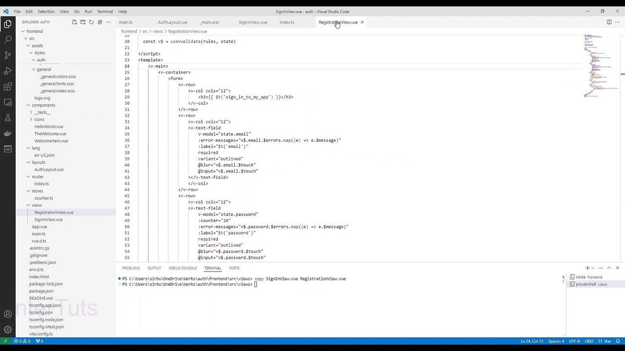 Vue.js & Django Authentication: create the registration form - video Dailymotion