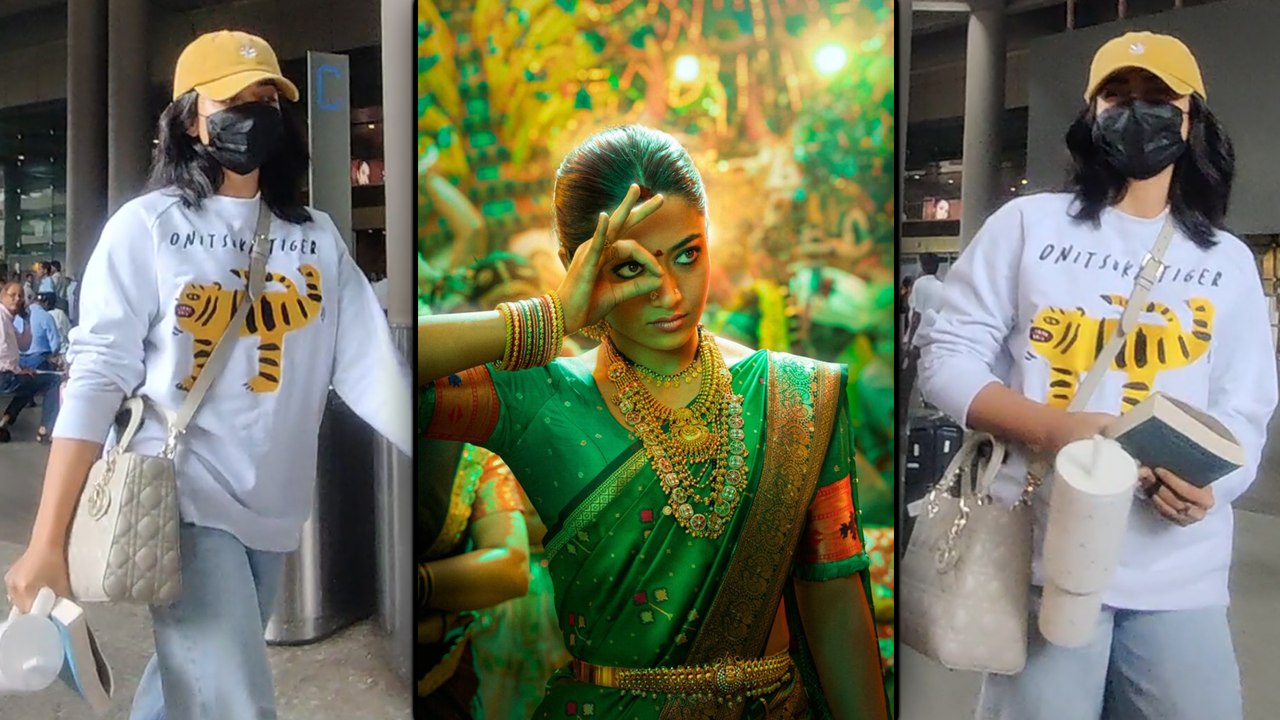 Pushpa Girl Rashmika Mandanna's Mysterious-Masked Sassy Airport Look ...