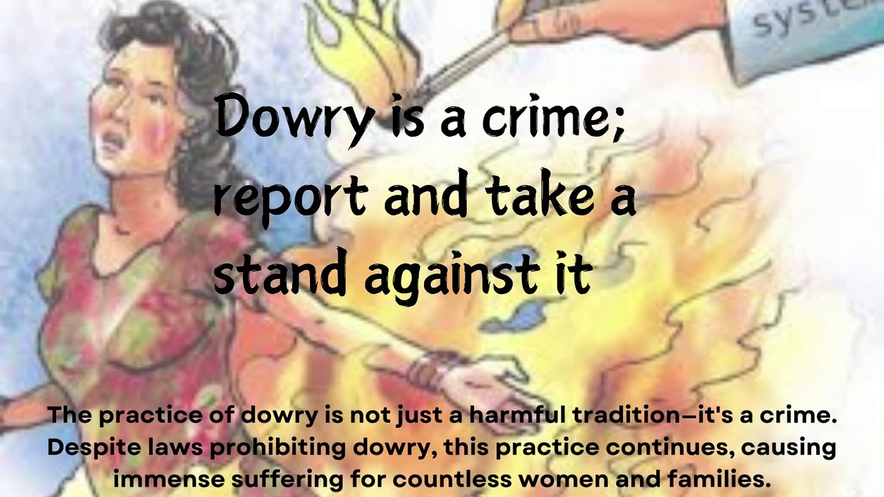 Dowry is a crime; report and take a stand against it - video Dailymotion