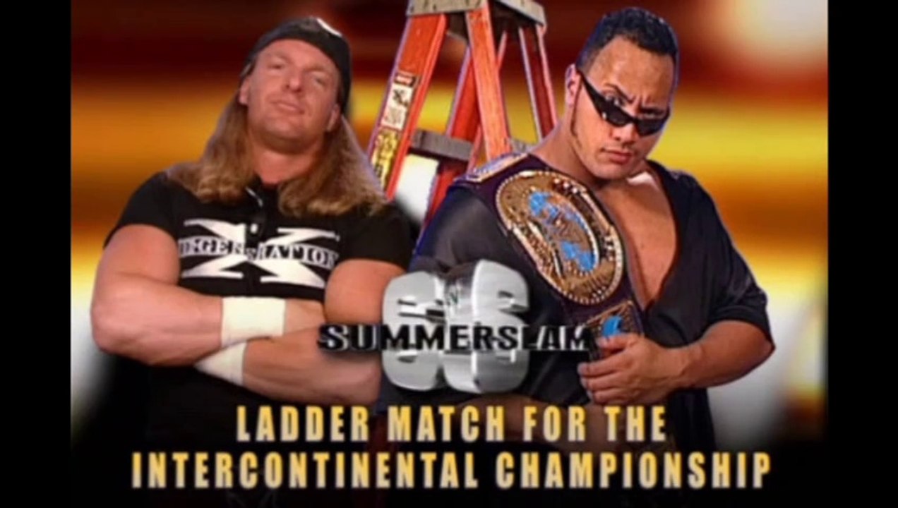 WWF SummerSlam 1998 - Triple H vs The Rock (Ladder Match, WWF ...