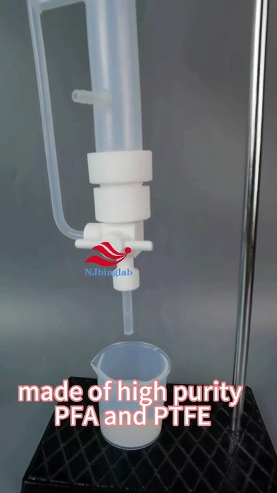 PFA double-layer jacket chromatography column with condensation ...