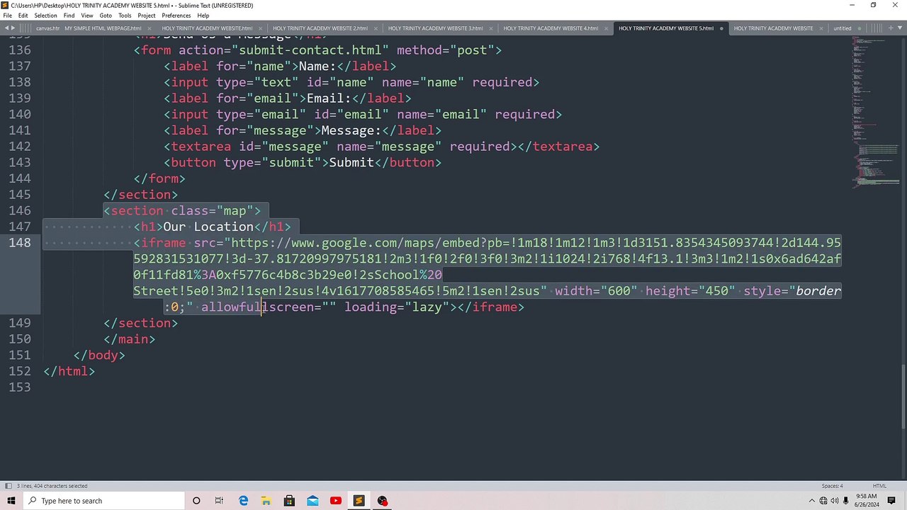 HTML HACKS| How To Insert Maps To Your HTML Page|#WebDevelopmentTips #codingjourney|LearnToCode ...