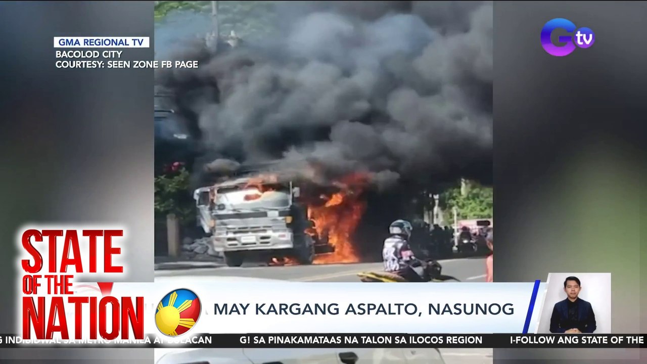 Truck na may kargang aspalto, nasunog | SONA - video Dailymotion