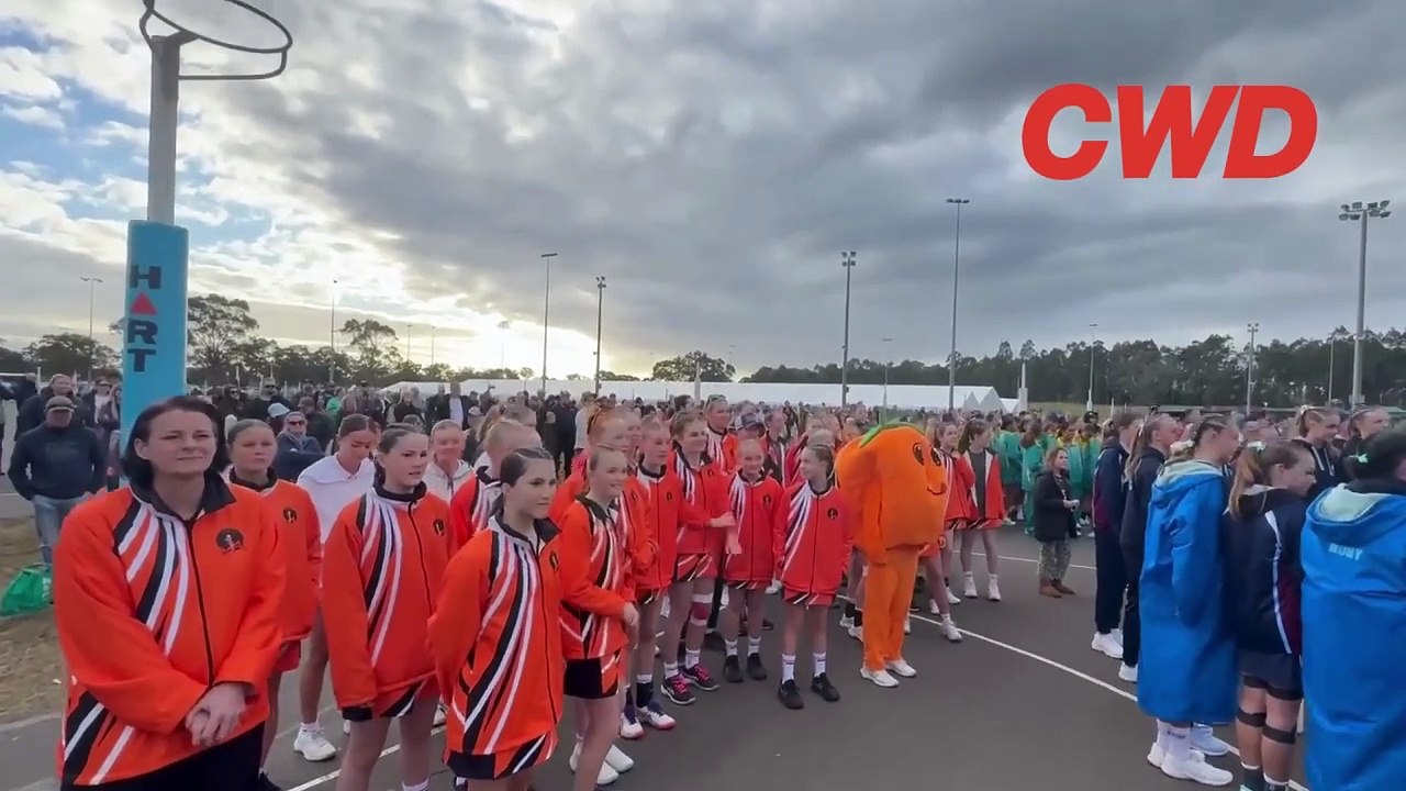 Orange rep netball teams in action at junior state titles - video ...