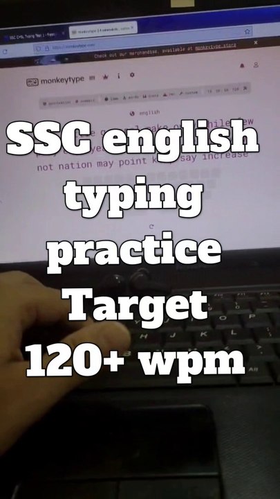 SSC English typing speed test target 120+ wpm - video Dailymotion