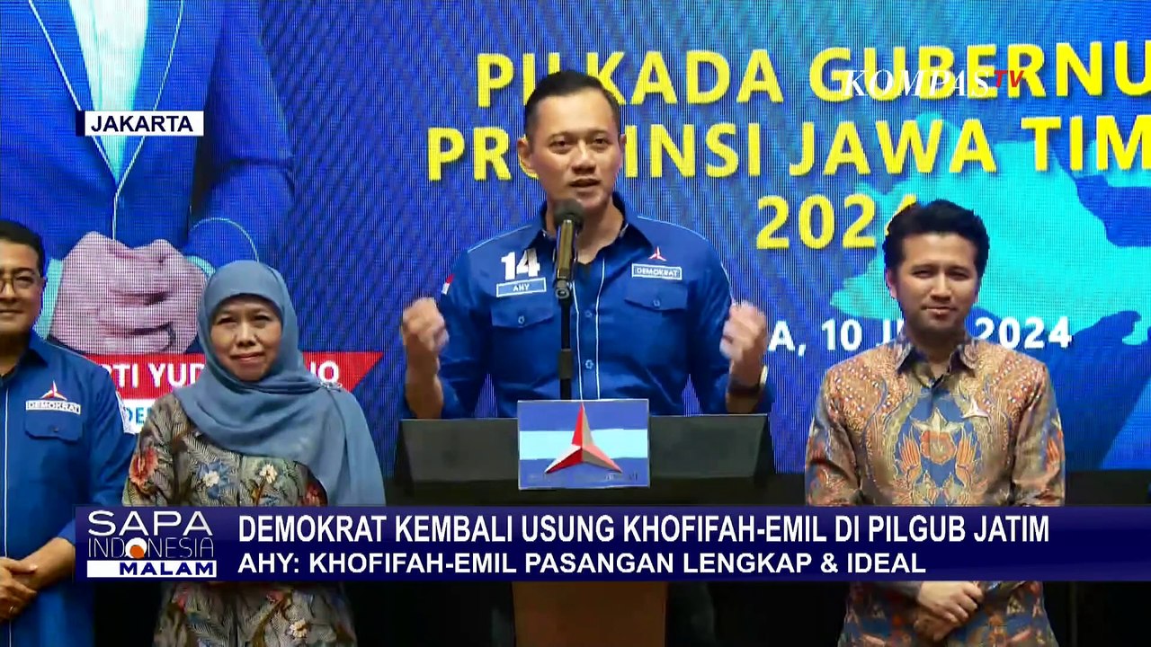 Demokrat Usung Petahana di Pilgub Jatim, AHY: Khofifah-Emil Pasangan Lengkap dan Ideal - Video ...