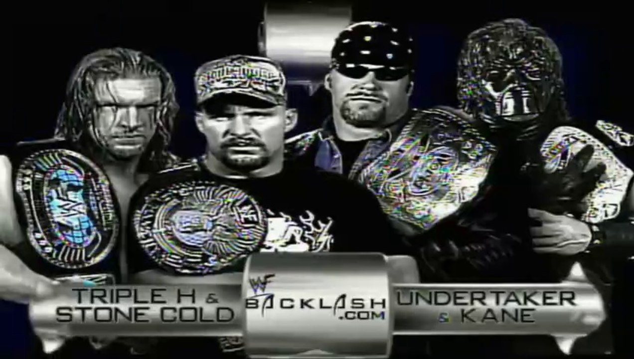 WWF Backlash 2001 - Triple H & Stone Cold Steve Austin vs Kane & The ...