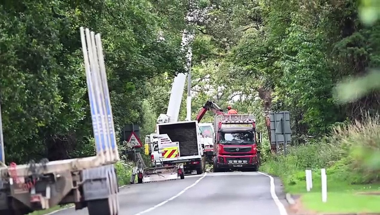 Lorry crashes into tree along the A442 near Cold Hatton in Shropshire ...