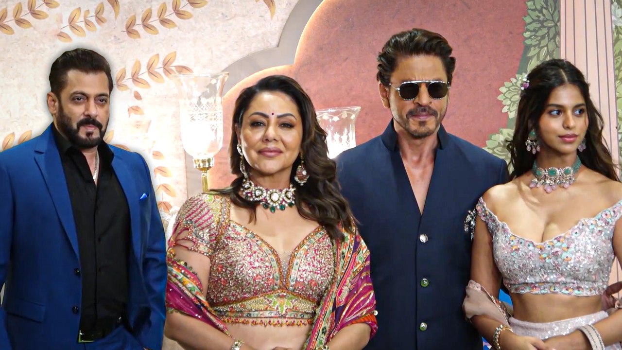 Anant Ambani की Blessings Ceremony में Salman Khan और Shah Rukh Khan का दिखा अलग अंदाज़ - video ...