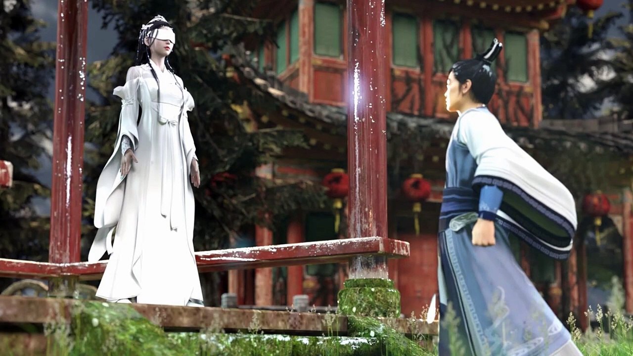 Yin Zhiping found Xiaolongnü blindfolded and unable to move 尹志平發現小龍女被蒙住 ...