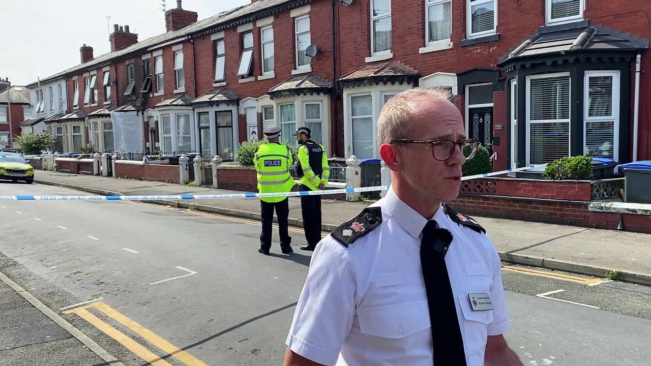 Lancashire Police press conference into double fatal house fire in ...