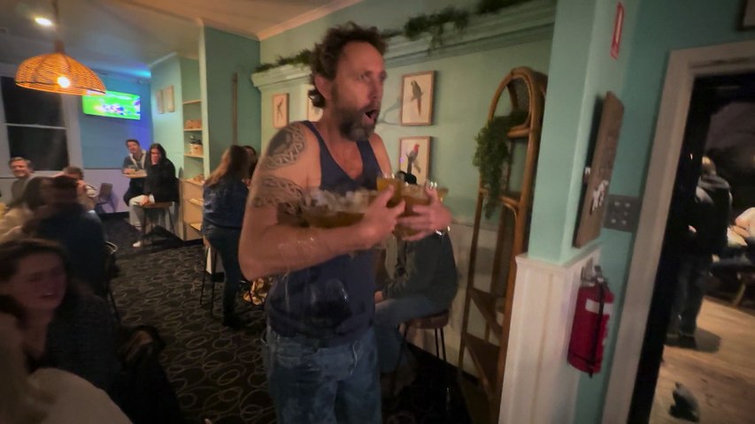 David "Bellows" McIoughney attempt a record 20 schooner carry at the ...