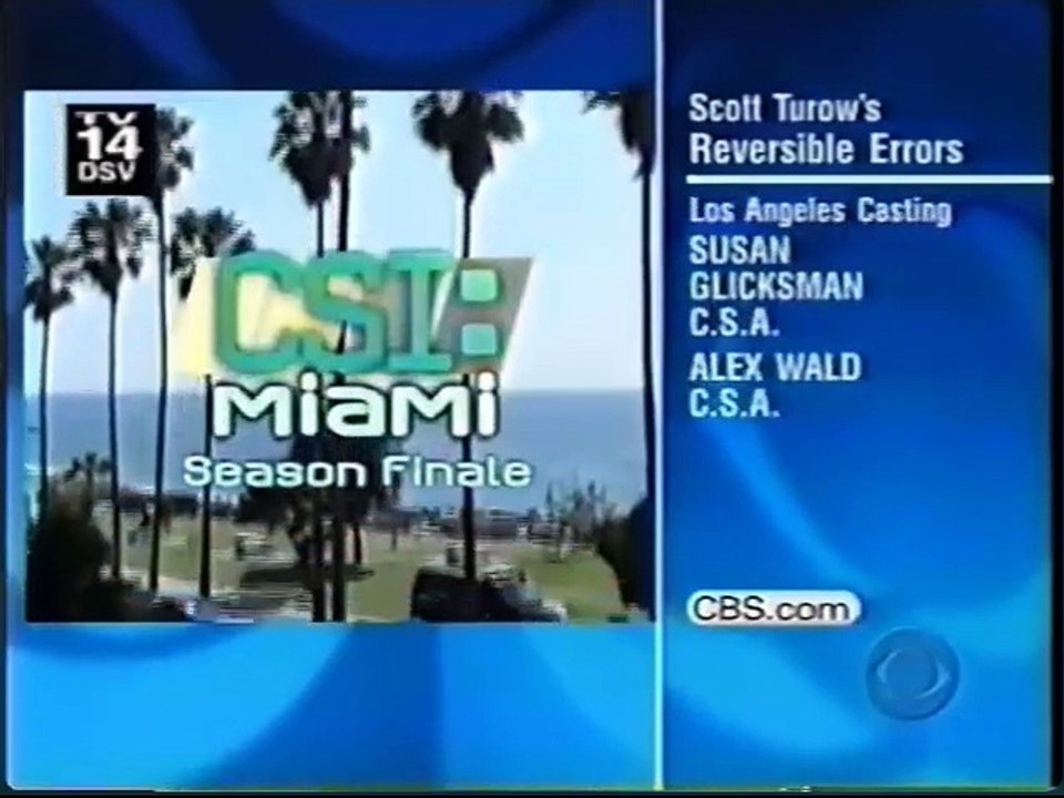 Scott Turor's Reversible Errors CBS Split Screen Credits (Update ...