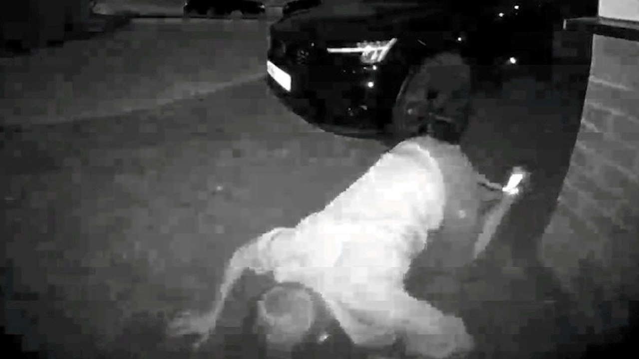 Young man who missed curfew caught on camera crawling on the floor ...