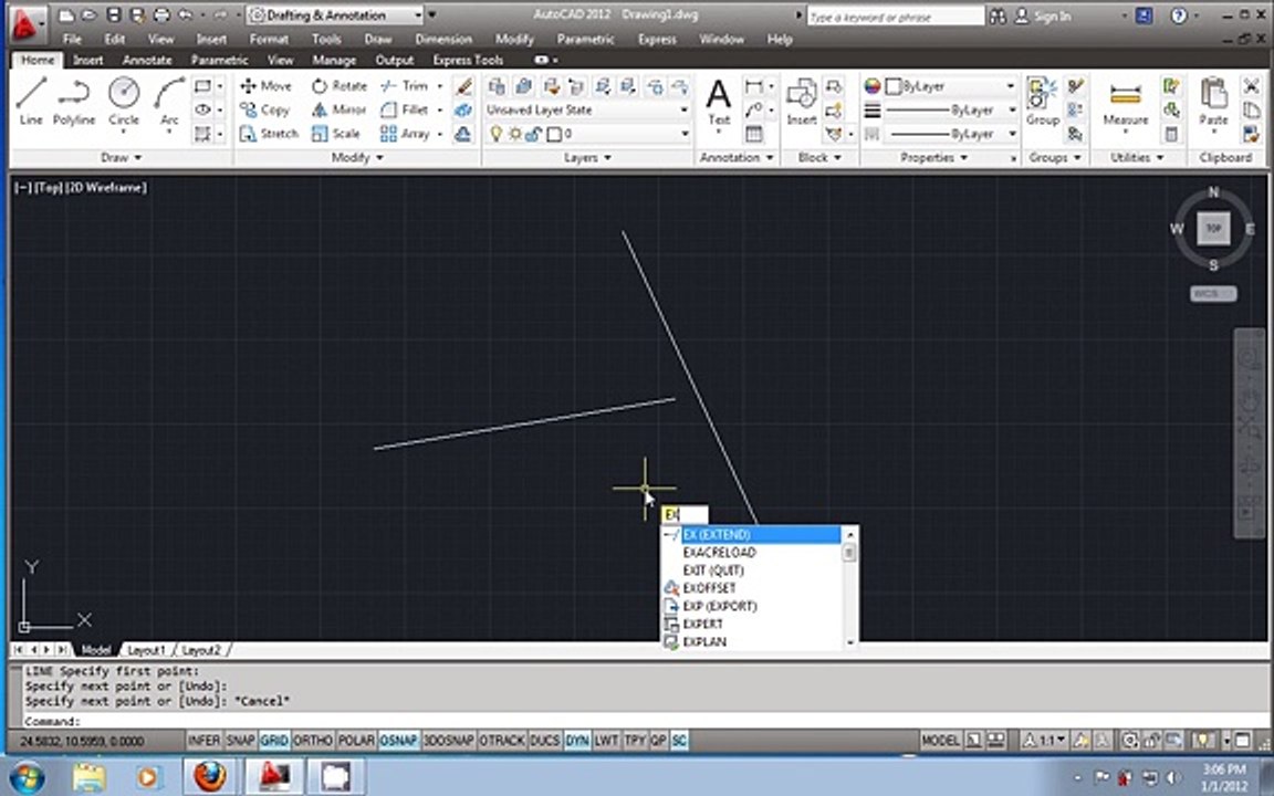 AutoCAD 2012 urdu tutorial part3 - Using the modify commands pt2 by ...