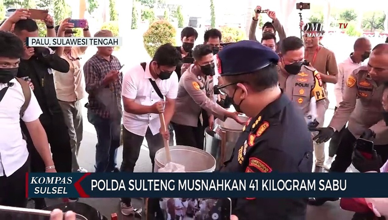 Polda Sulteng Musnahkan 41 Kilogram Barang Bukti Narkotika - Video ...