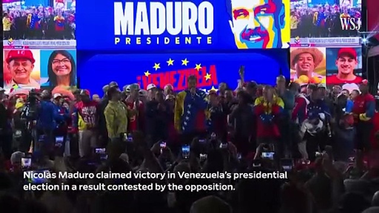 Venezuela Election Maduro Declares Victory in Disputed Vote - video ...