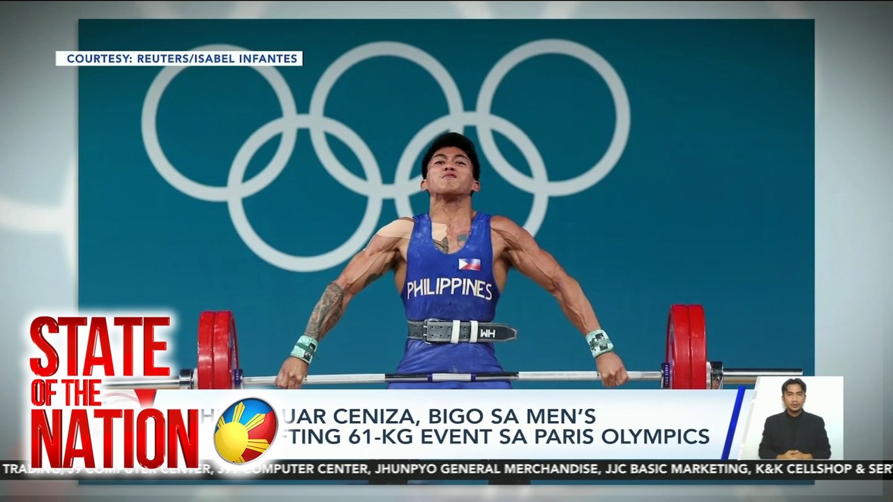 John Febuar Ceniza, bigo sa Men’s Weightlifting 61kg event sa Paris ...