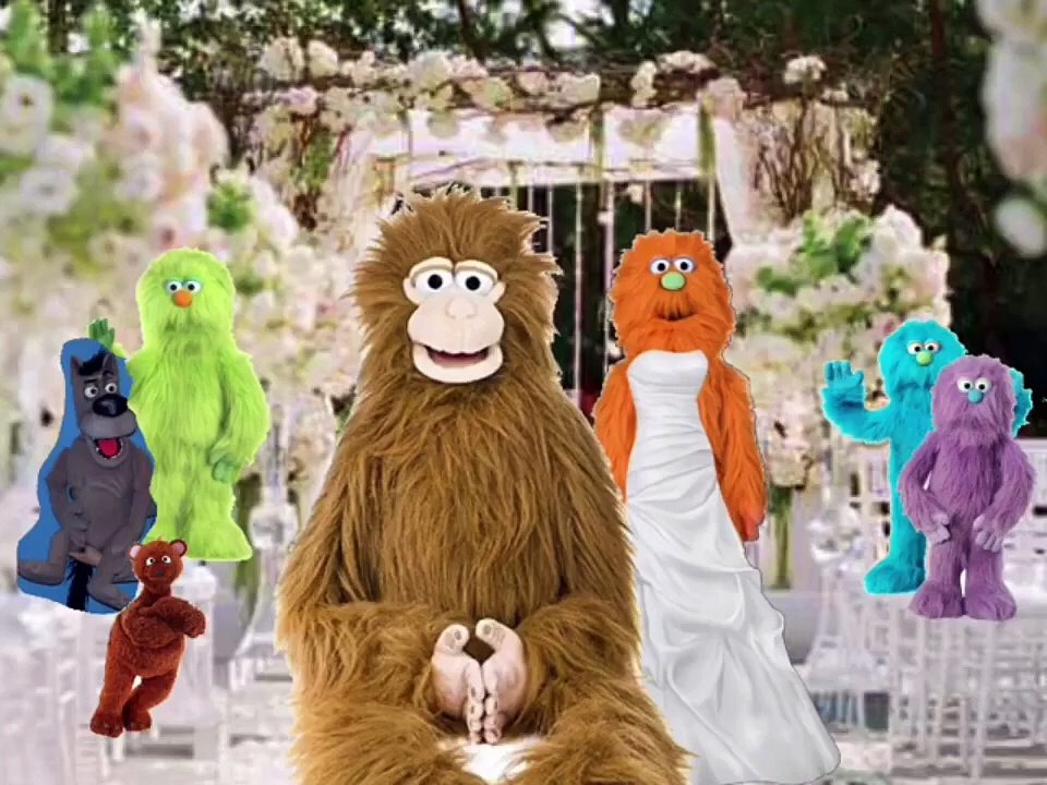 Sesame Street - Monster and Mimicking Monkey With at the Wedding ...