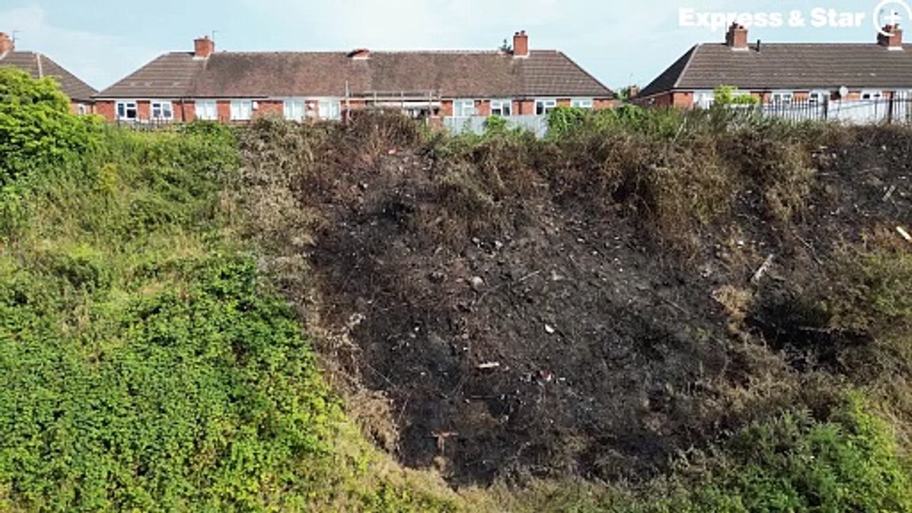 The scene of a large fire on a canal embankment off Carisbrooke Road ...
