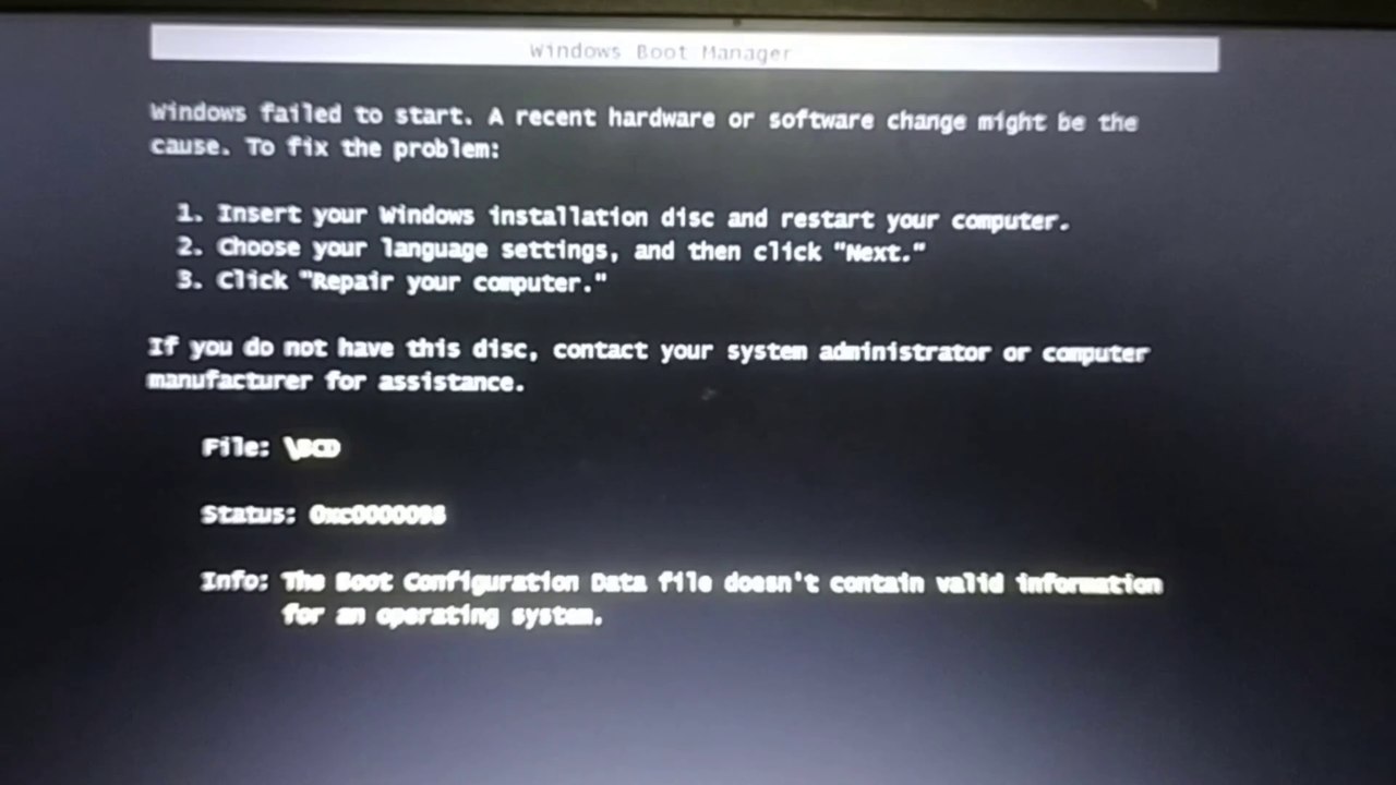 How to Fix 'Windows Failed to Start' Error: Step-by-Step Guide - video ...