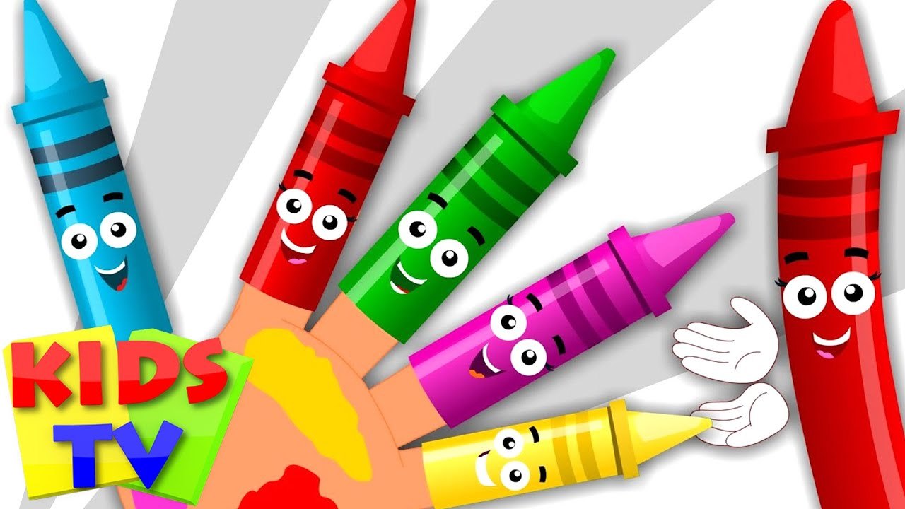 Crayons Finger Family Song | Nursery Rhymes for Kids | Rhymes for ...
