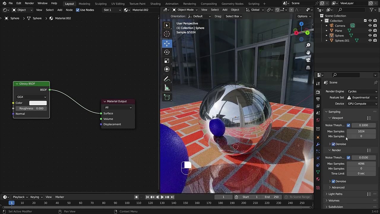 52. Blender Tutorials - Episode 52 - Glossy BSDF _ Light Probs _ Reflection Cube map ...