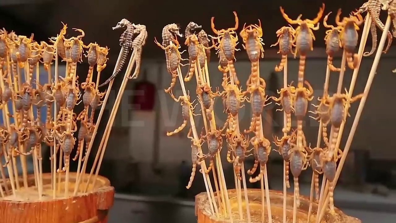 Taiwan Street Food | Live Insect , Tiger Claws & Scorpians - video ...