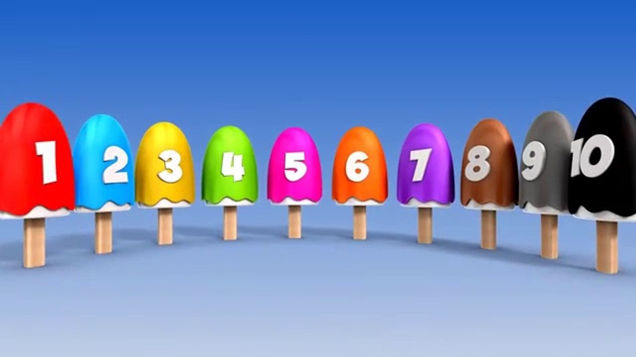 Learn Numbers with Number Ice Cream Popsicle - Colors and Numbers ...