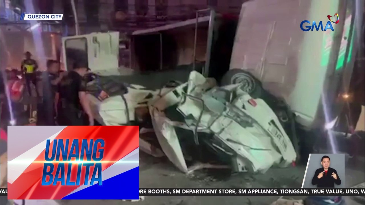 Truck na may kargang buhangin, tumagilid, nasa 10, sugatan | Unang ...