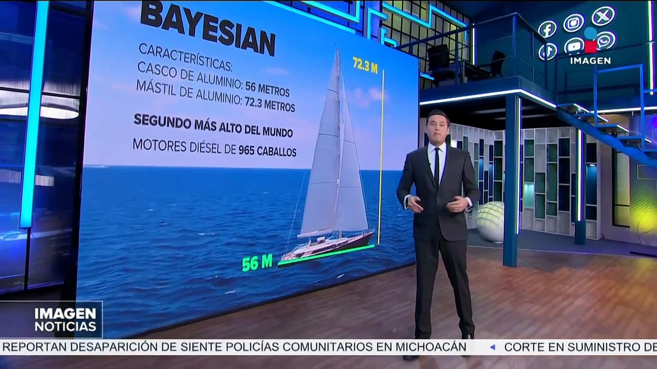 ¿Cómo era el Bayesian? Embarcación que se hundió en Sicilia, Italia ...