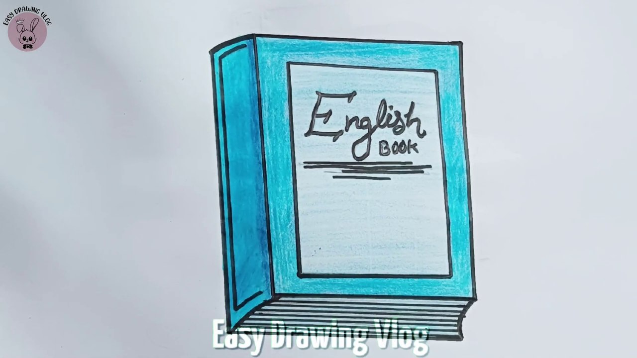 How to draw a simple blue color book কিভাবে সহজে একটি বই আঁকতে হয় ...