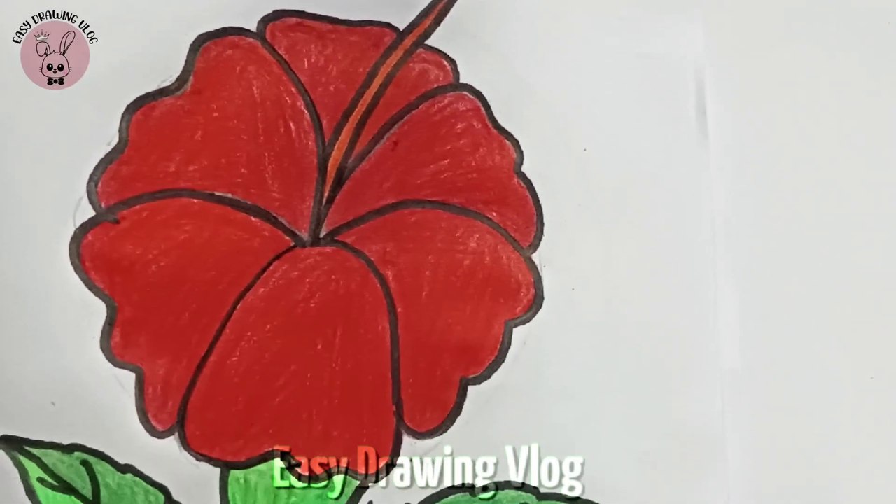 how to draw a jawa for kids/beginners | কিভাবে সহজে একটি জবা ফুল আঁকতে ...
