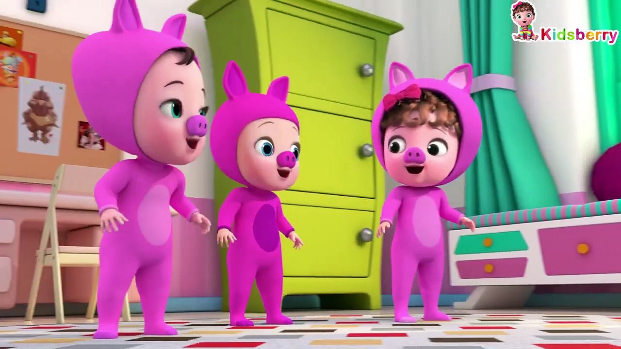 Three Little Pigs Boo Boo Song _ Kidsberry Nursery Rhymes _ Baby Songs ...