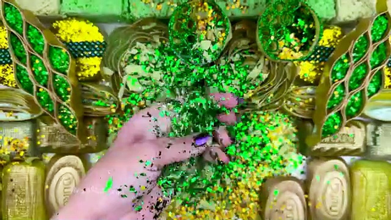 [ASMR]SOAP&GLITTER(4K)★Soap boxes with foam glitter&starch★Clay ...