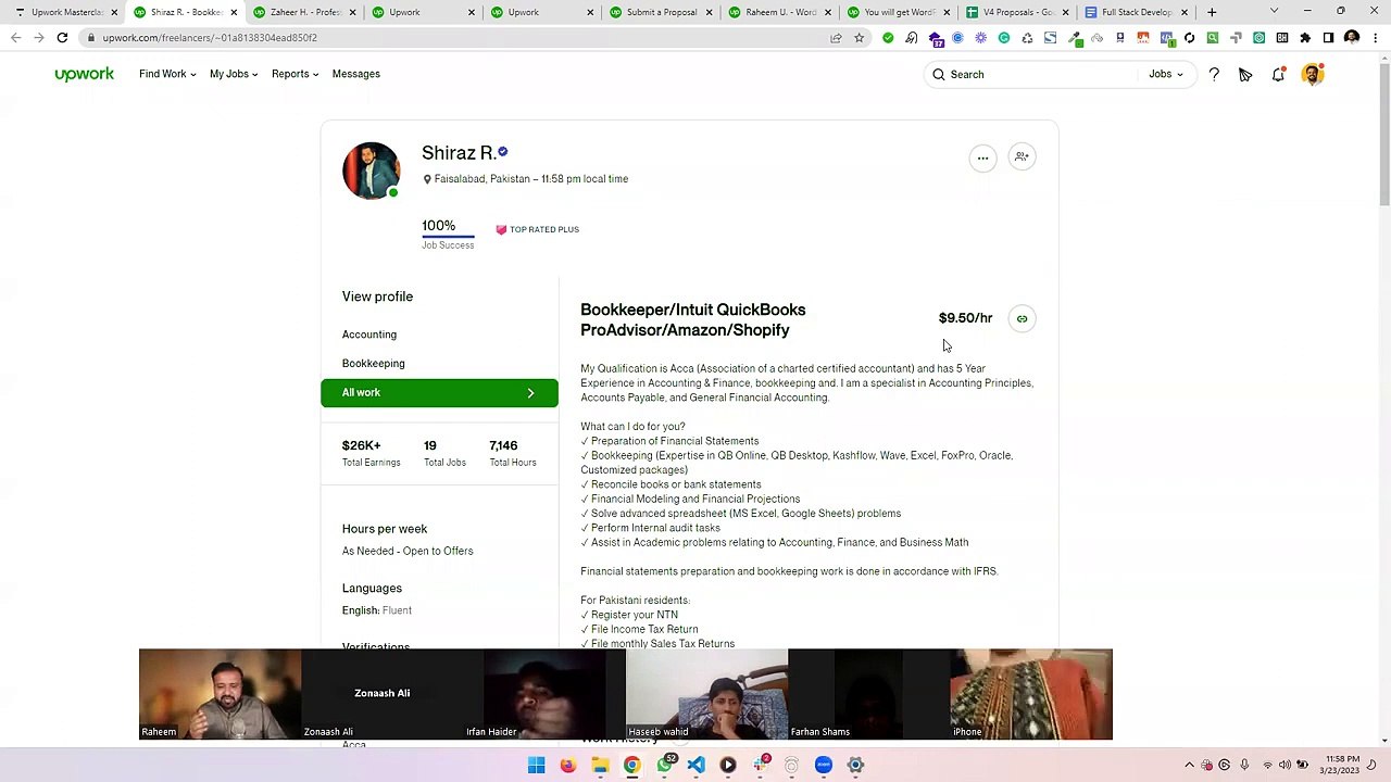 Upwork Discussion with Raheem Dawar _ Profile Reviews & Q_A - video ...