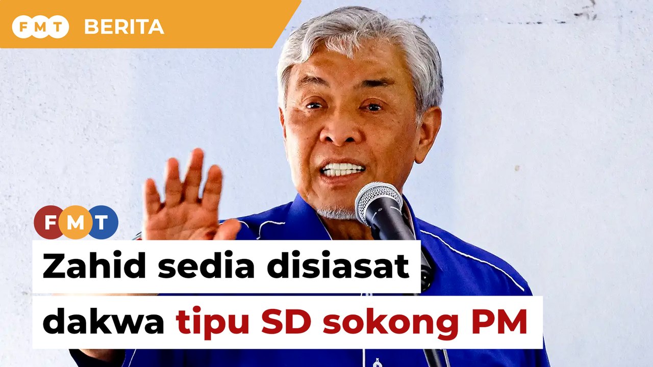 Didakwa tipu Agong berkait SD sokong PM, Zahid sedia disiasat - video Dailymotion