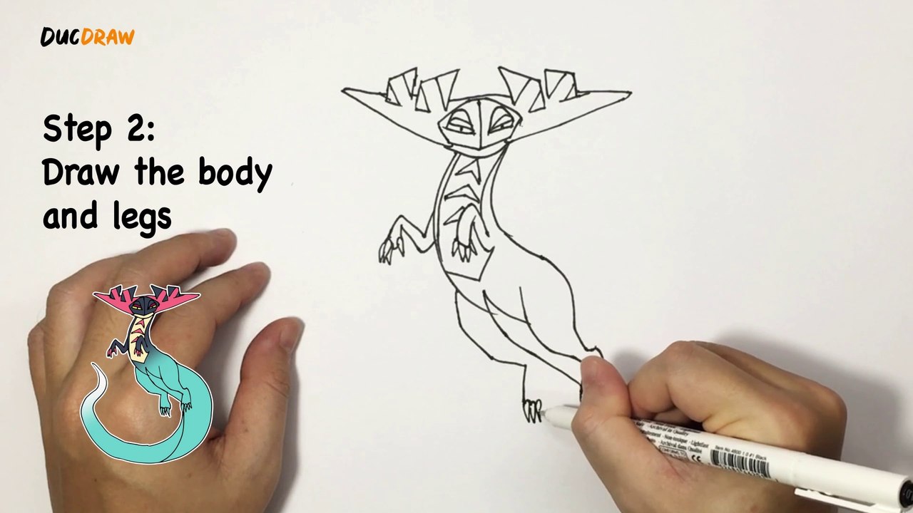 How to Draw Pokemon Dragon Dragapult Step by Step Easy | Duc Draw ...