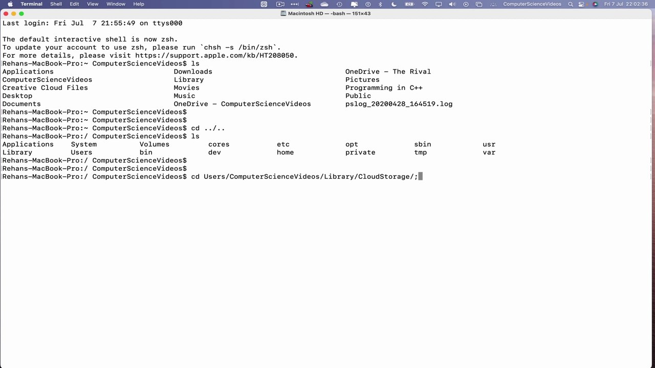 Use this TERMINAL COMMAND to Open the OneDrive Folder on Finder Using a Mac - Basic Tutorial ...