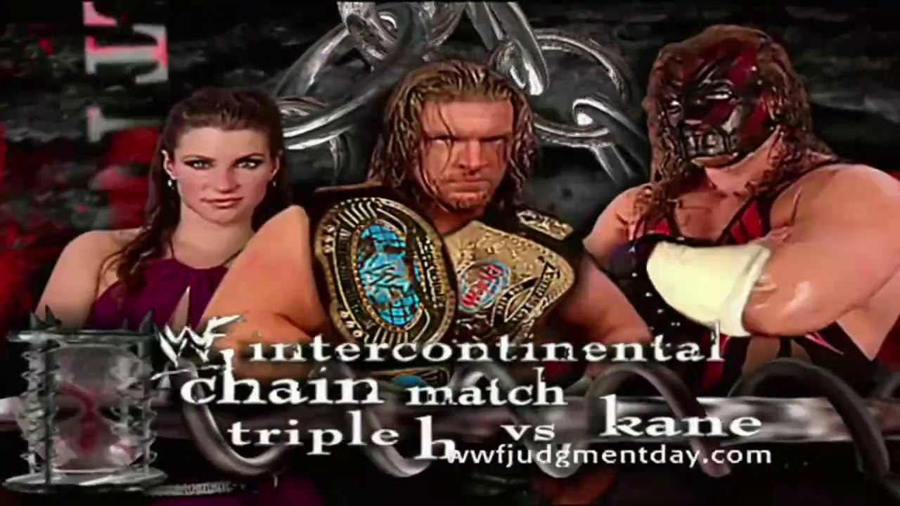 Triple H w/ Stephanie McMahon-Helmsley vs Kane IC Title Chain Match ...