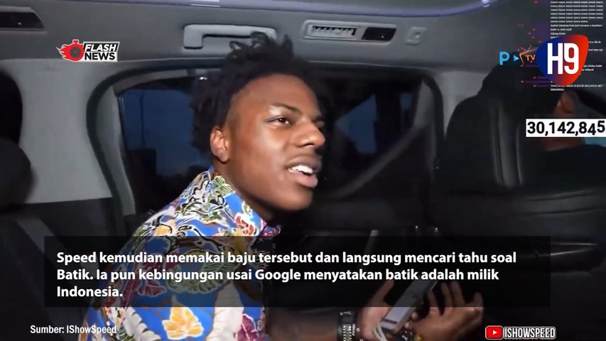 Youtuber Ishowspeed Bingung Batik Asal Usul dari Indonesia atau Malaysia