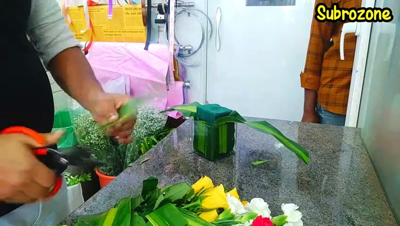 How to make flower bouquet easy | floral tutorial - video Dailymotion