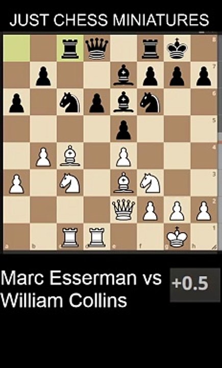 Marc Esserman defeats William Collins with the Smith Morra Gambit ...