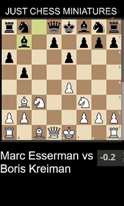 Marc Esserman beats Boris Kreiman playing the Smith Morra Gambit ...