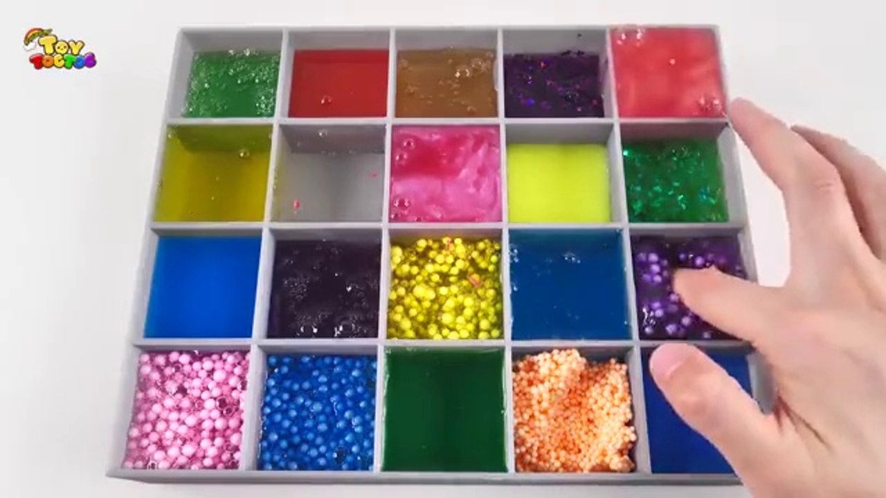 L Making Glossy Slime Asmr Rainbow Toy Toc Toc Video Dailymotion