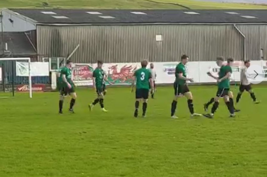 Tregaron Turfs goals against Penparcau in the Central Wales League ...