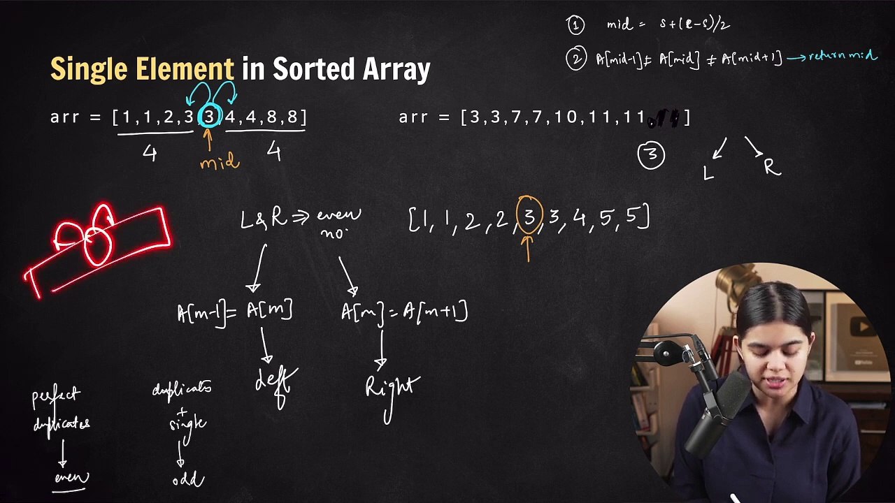 Single Element in Sorted Array ｜ Binary Search ｜ D.. - video Dailymotion