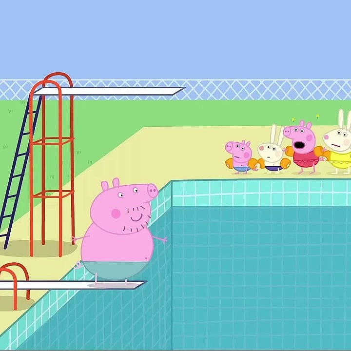 Daddy Pig Goes Swimming and Splashes Everyone _ Peppa Pig Official ...